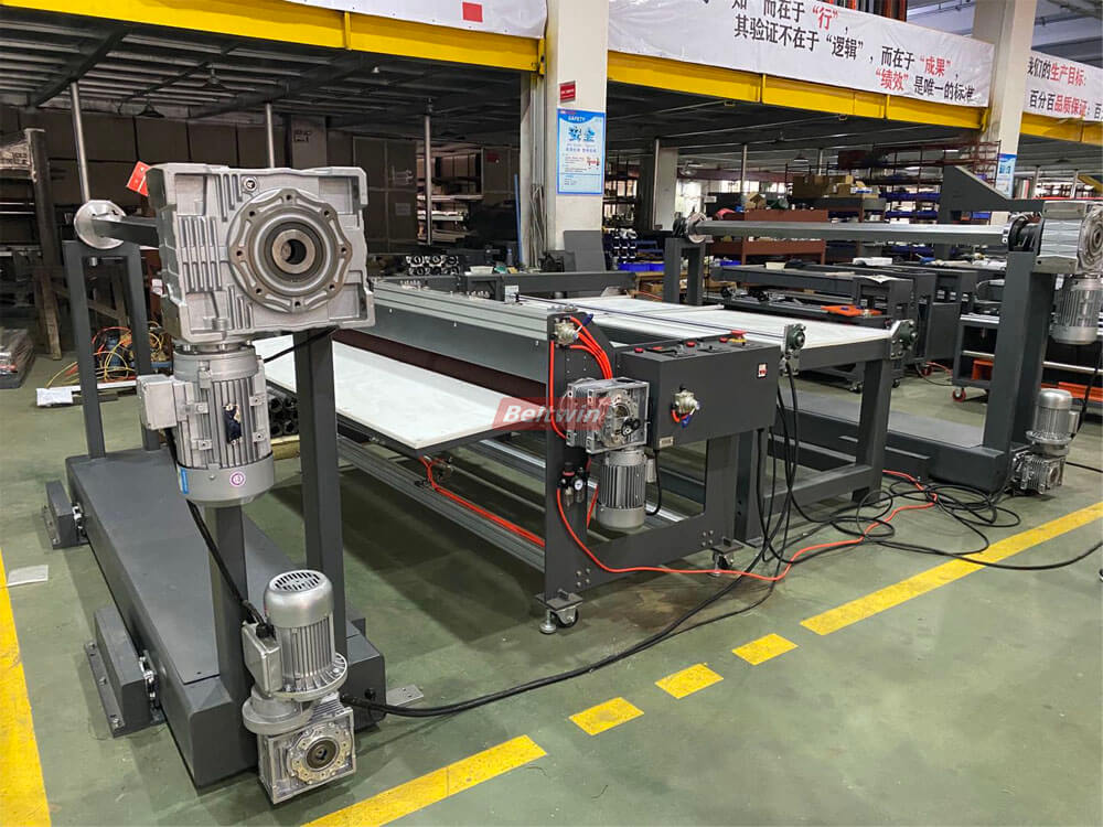 Conveyor Belt Slitter with winder & rewinder and working table ...